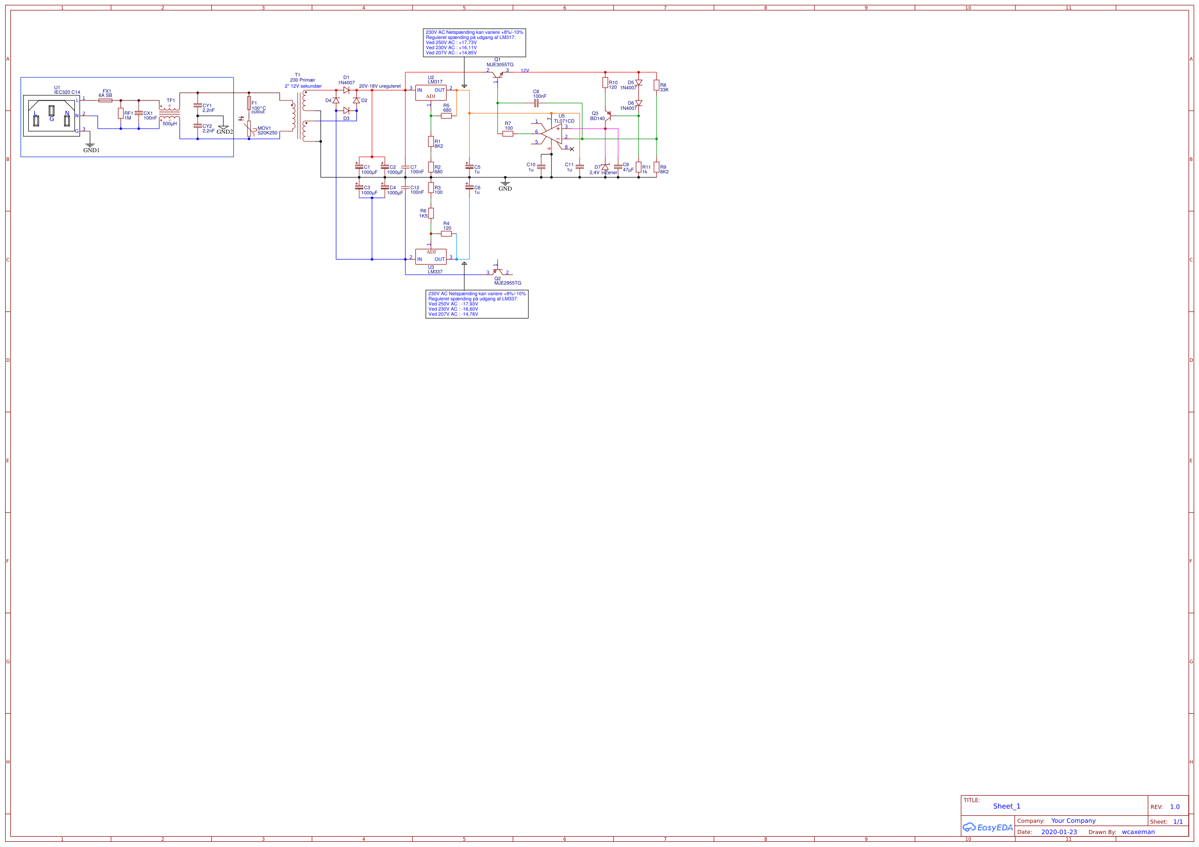 PSU projekt - EasyEDA open source hardware lab