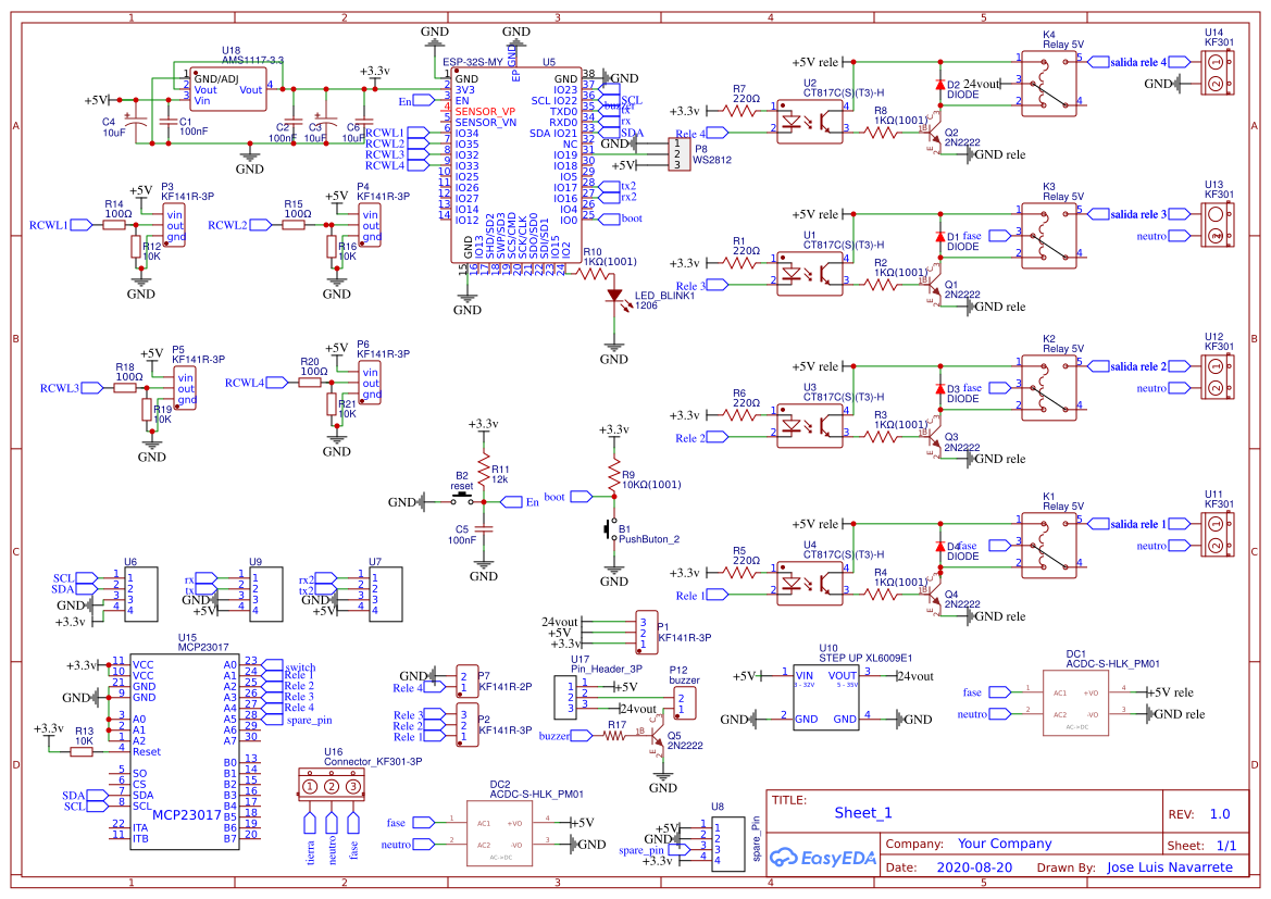 placa rele s - EasyEDA open source hardware lab