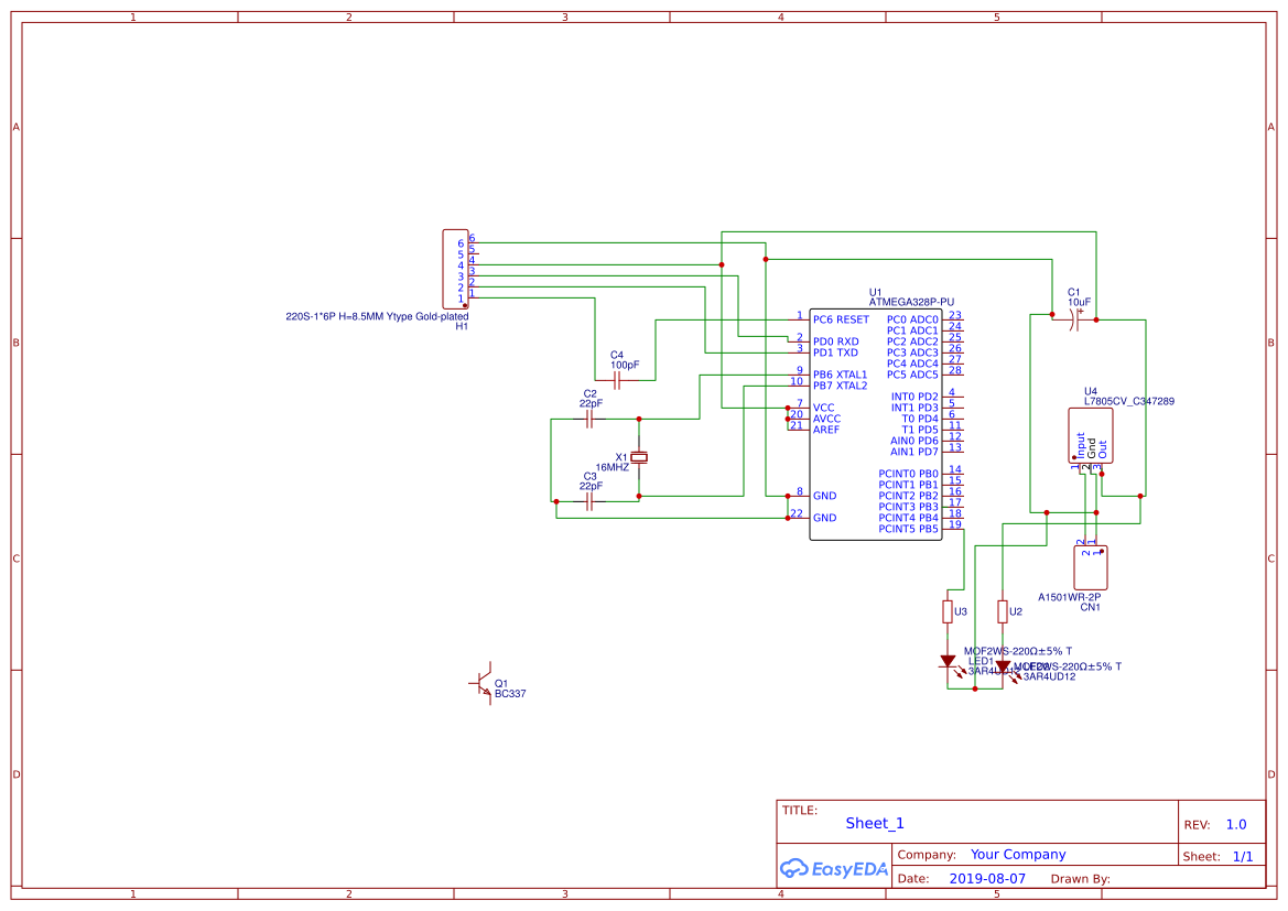 Atmega328P test1 - Platform for creating and sharing projects - OSHWLab