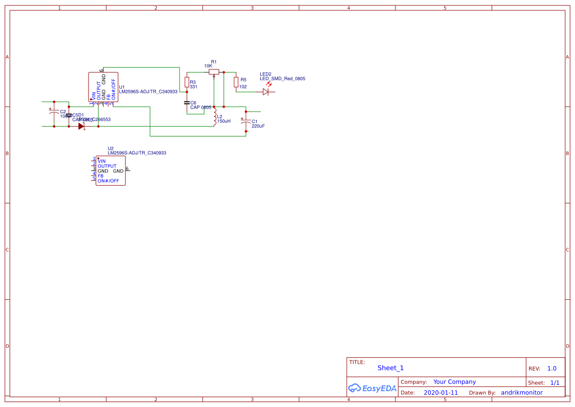 regulator lm2596s - EasyEDA open source hardware lab