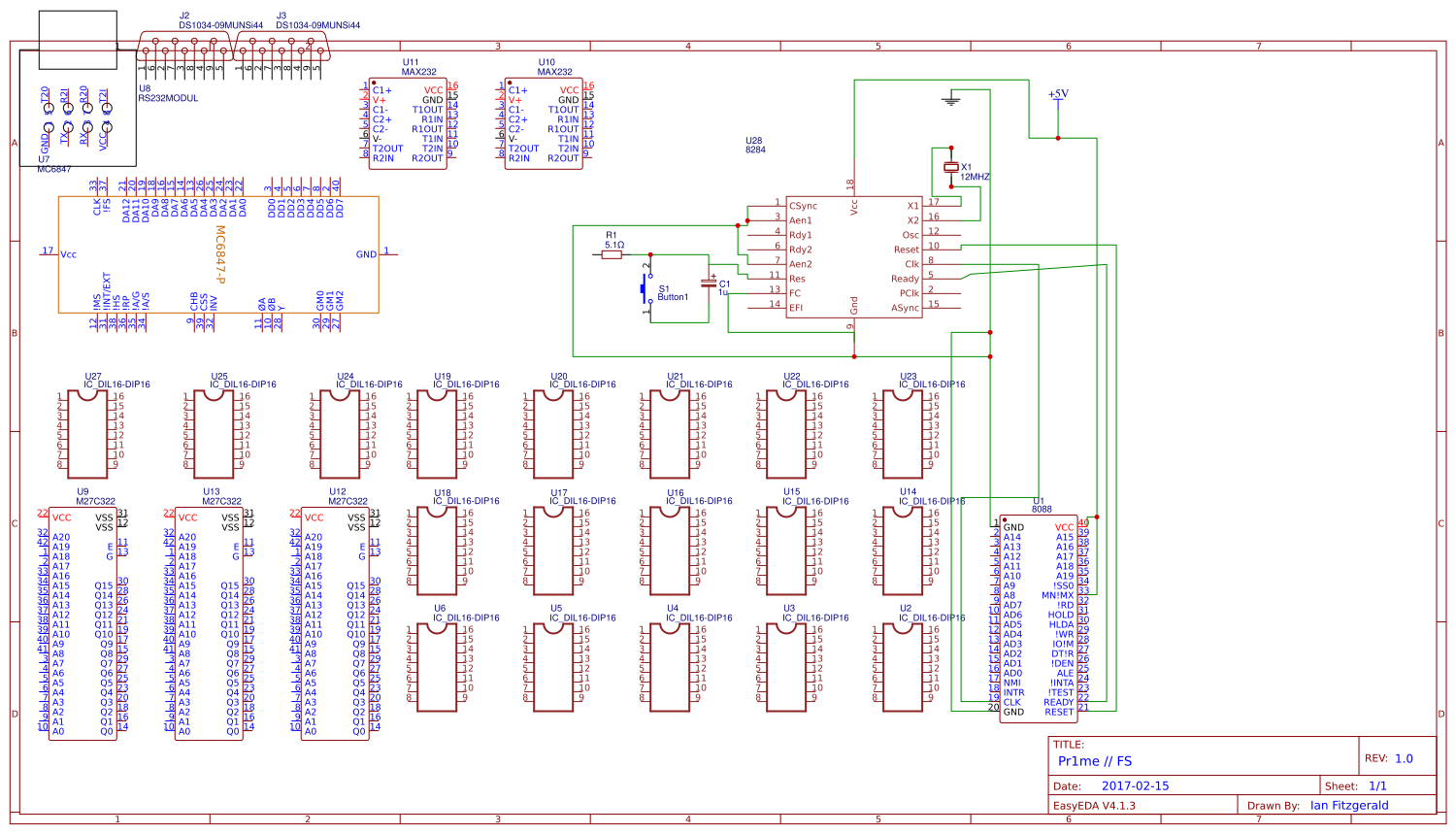 Pr1me // 8088 win2.11 computer - EasyEDA open source hardware lab