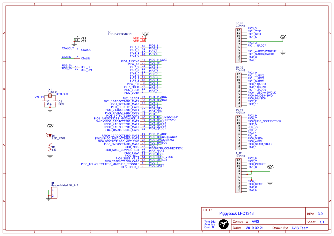 PiggyBack LPC1343 v3 - EasyEDA open source hardware lab