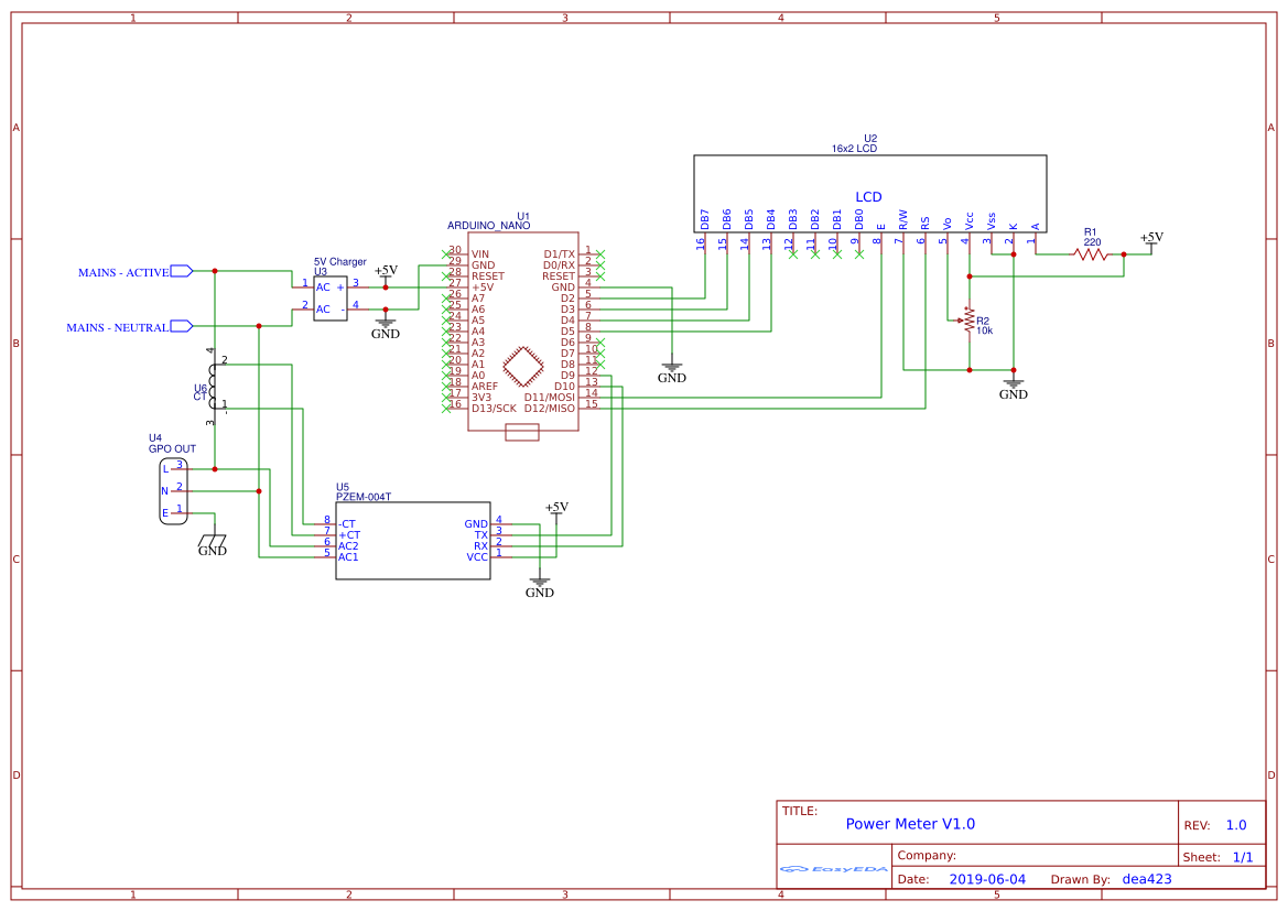 Power Meter - EasyEDA open source hardware lab