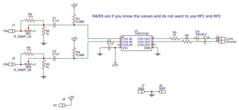 THS7374 Universal S-Video Amp - OSHWLab