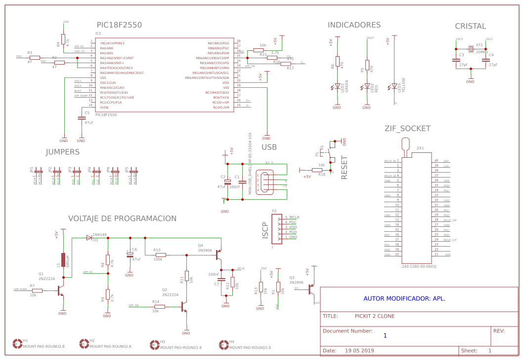 PICKIT 2 CLONE - OSHWLab