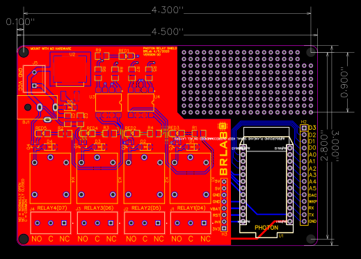 Photon Relay Shield - 4 Channel - OSHWLab