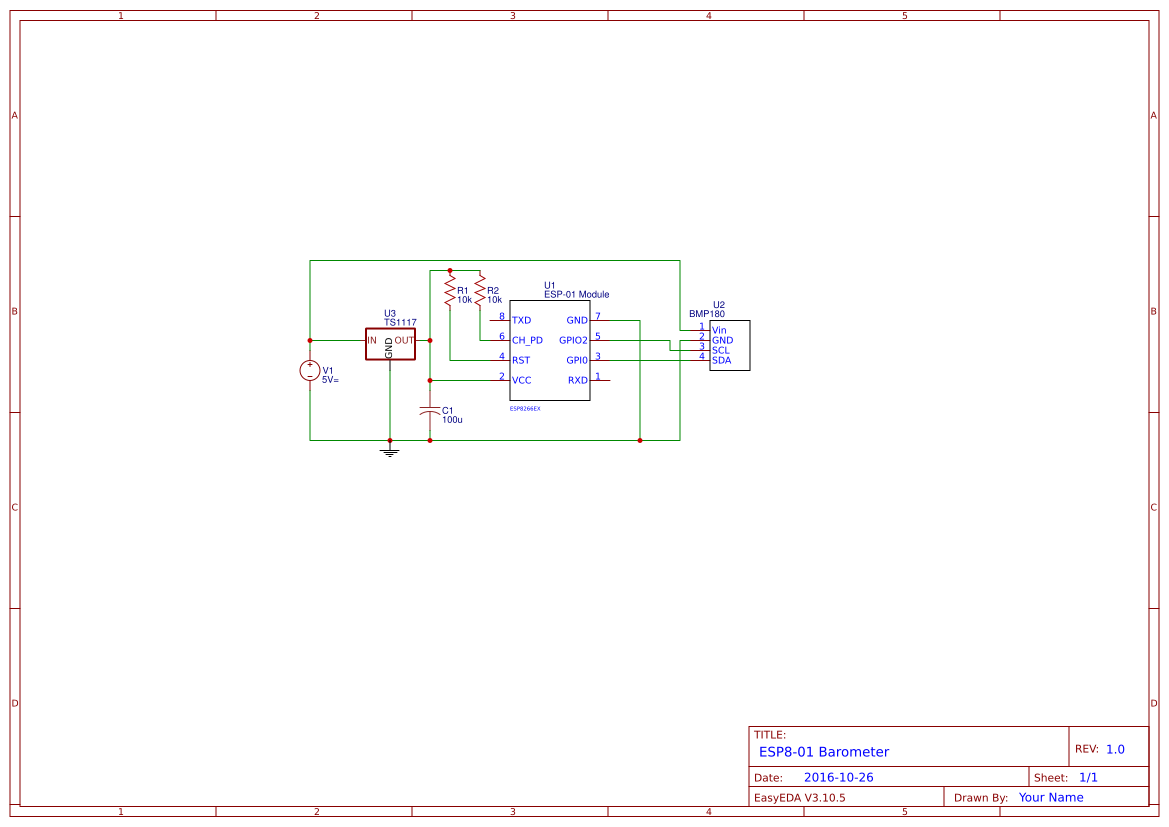 ESP-01 Barometer - OSHWLab