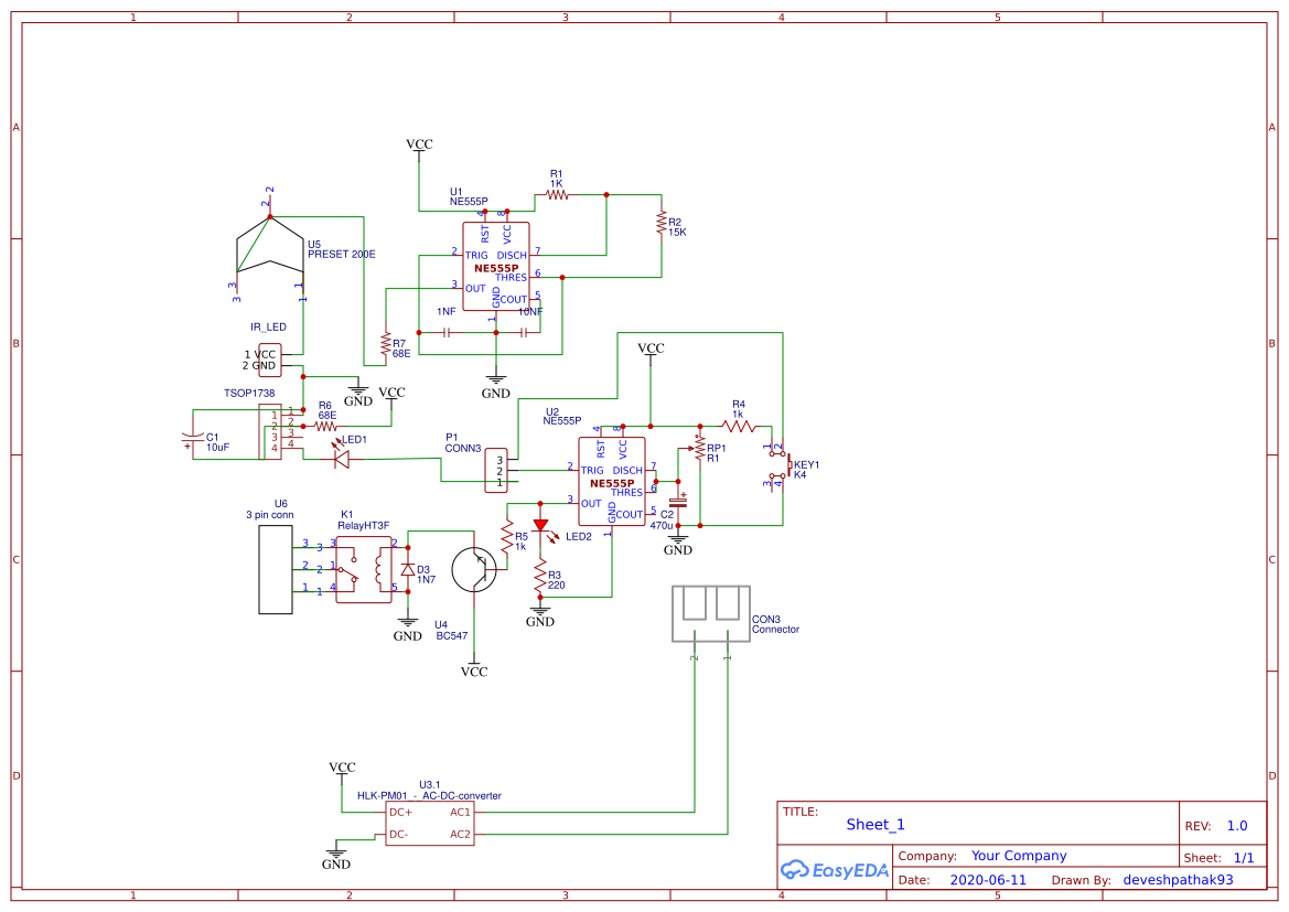 Changed IR SENSOR - EasyEDA open source hardware lab