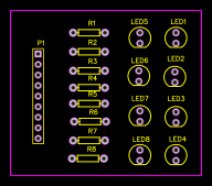 8 LED - EasyEDA open source hardware lab