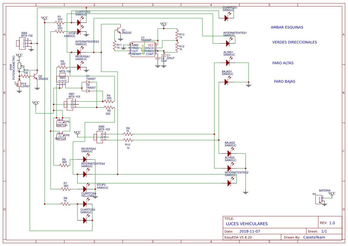 Orden011 Luces Tablero EETA - Platform for creating and sharing projects - OSHWLab