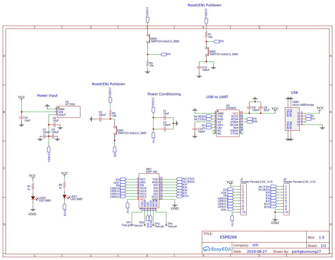 ESP8266 copy copy - Platform for creating and sharing projects - OSHWLab
