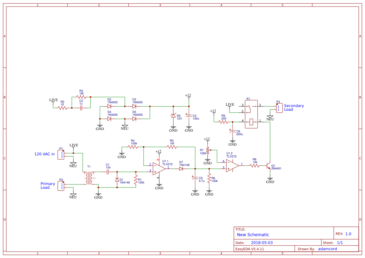 Automatic Power Switch - EasyEDA open source hardware lab