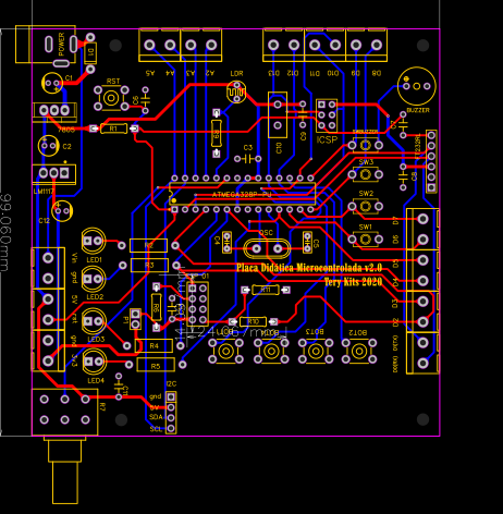 Placa Didática AVR - OSHWLab