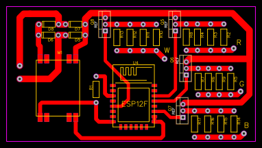 RGBW-LED control board for ESP12 - EasyEDA open source hardware lab