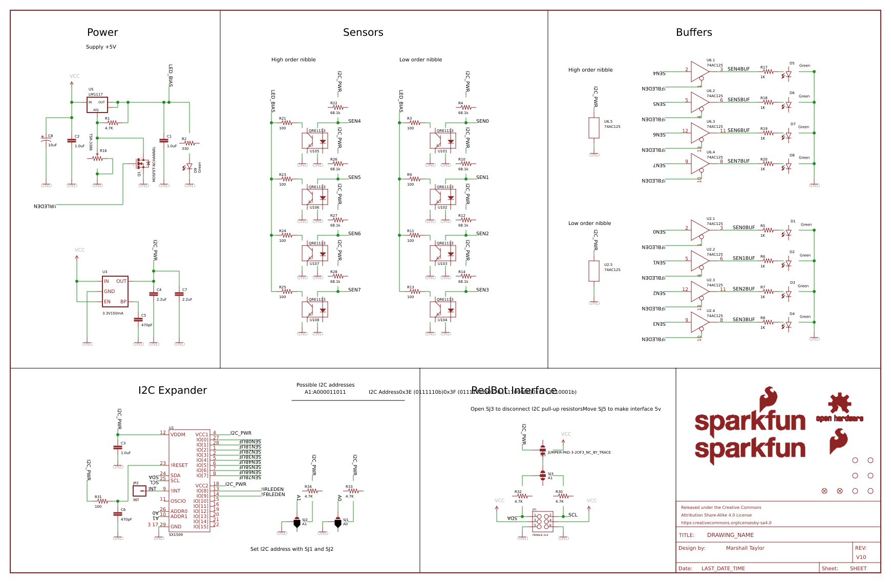 SparkFun Line Follower Array - EasyEDA open source hardware lab