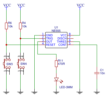 NE555 Bistable mode - Platform for creating and sharing projects - OSHWLab