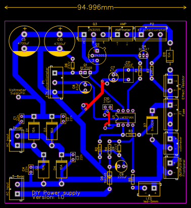 LM301 power supply pcb ready - OSHWLab