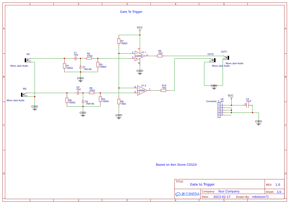 U1 - Gate to Trigger ( CGS24) - OSHWLab