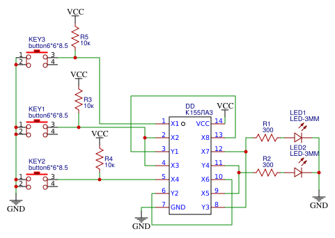 RS trigger sinchrone - OSHWLab