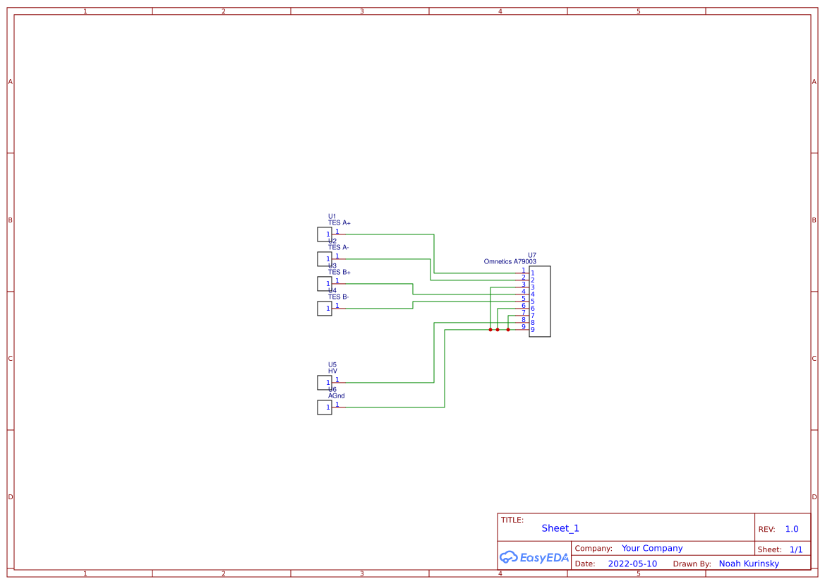 HVeV Detector Cable - EasyEDA open source hardware lab