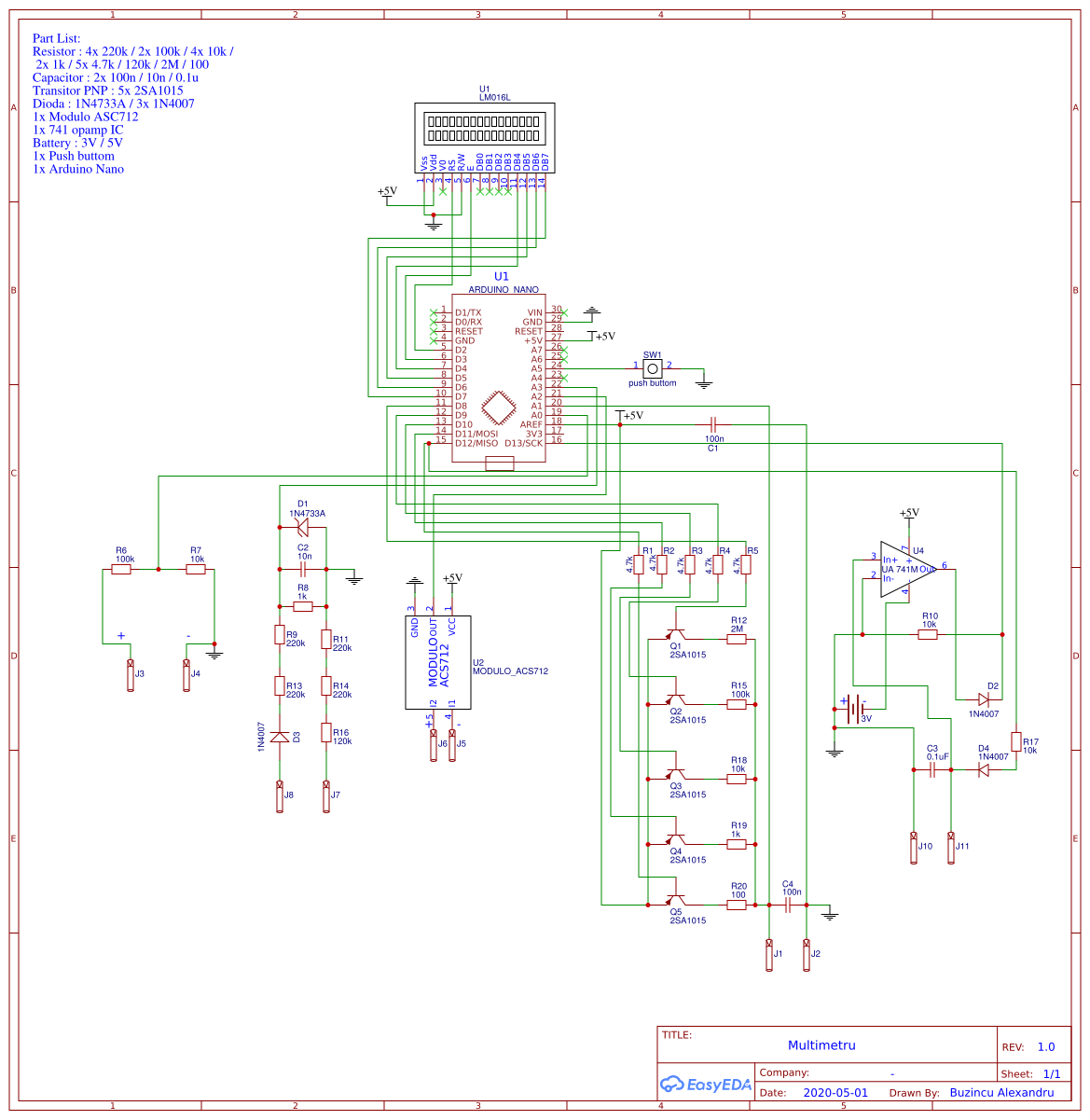 TDA2003 Bridged Amplifier - EasyEDA