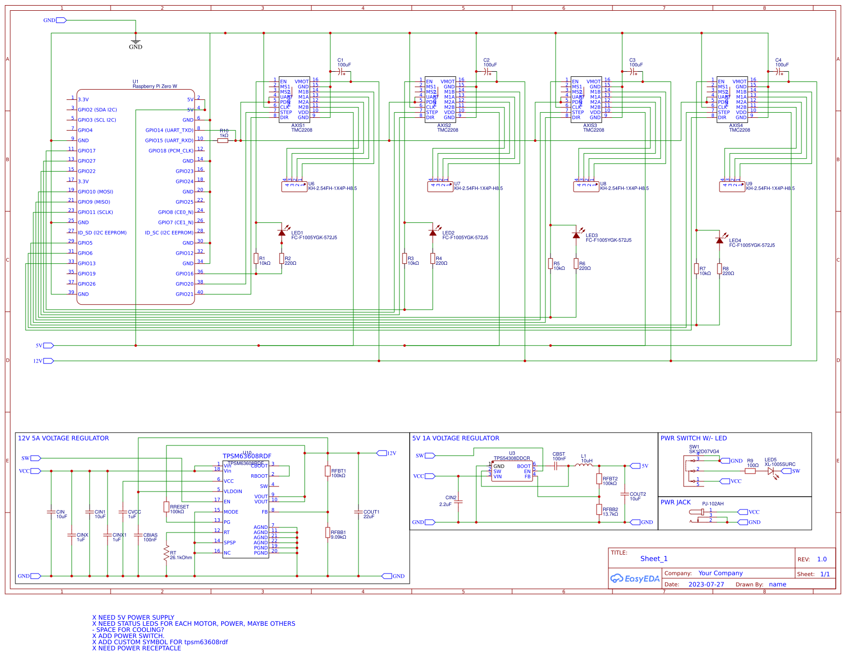 4Axis Stepper Driver - EasyEDA open source hardware lab