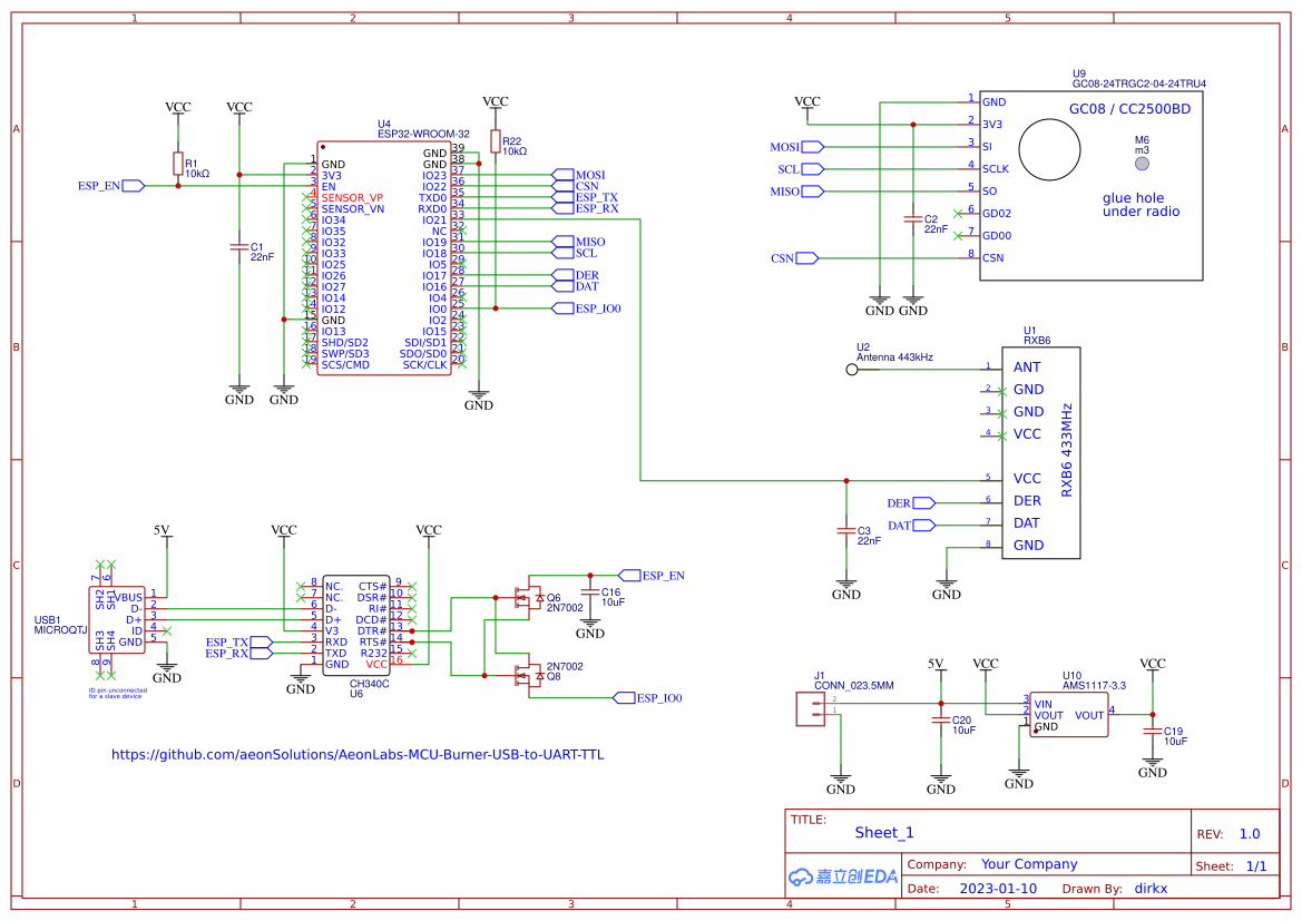ESP32-CC2500 - EasyEDA open source hardware lab
