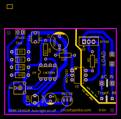 light sensor / ldr dark sensor circuit - OSHWLab