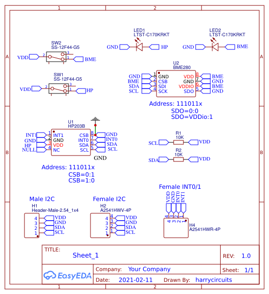 Enviromental sensor - OSHWLab