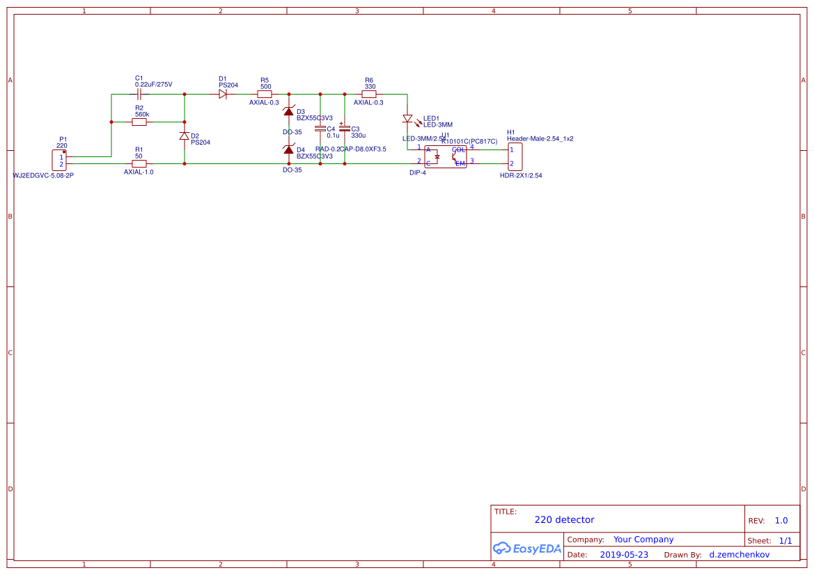 220 detector - OSHWLab