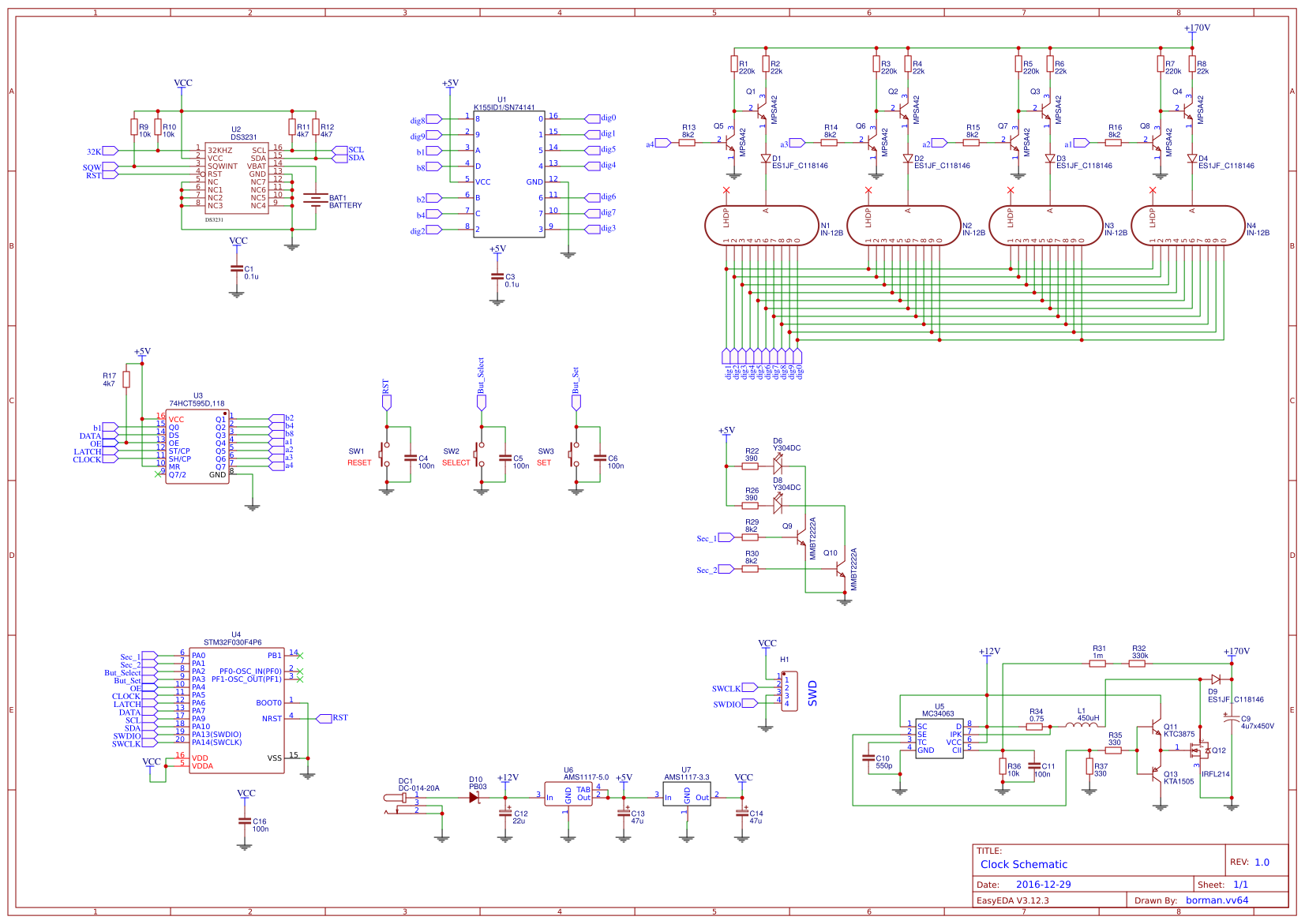 NixieClock_02 - EasyEDA open source hardware lab