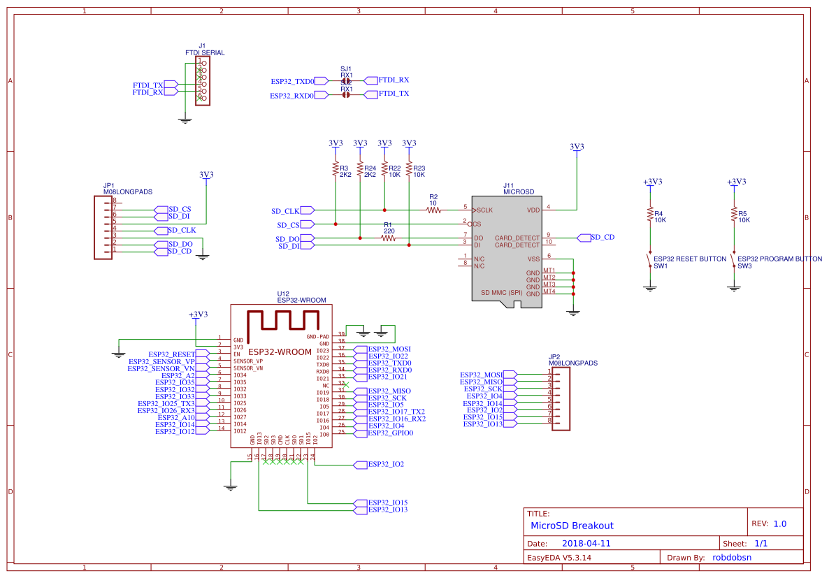 MicroSD Breakout - EasyEDA open source hardware lab