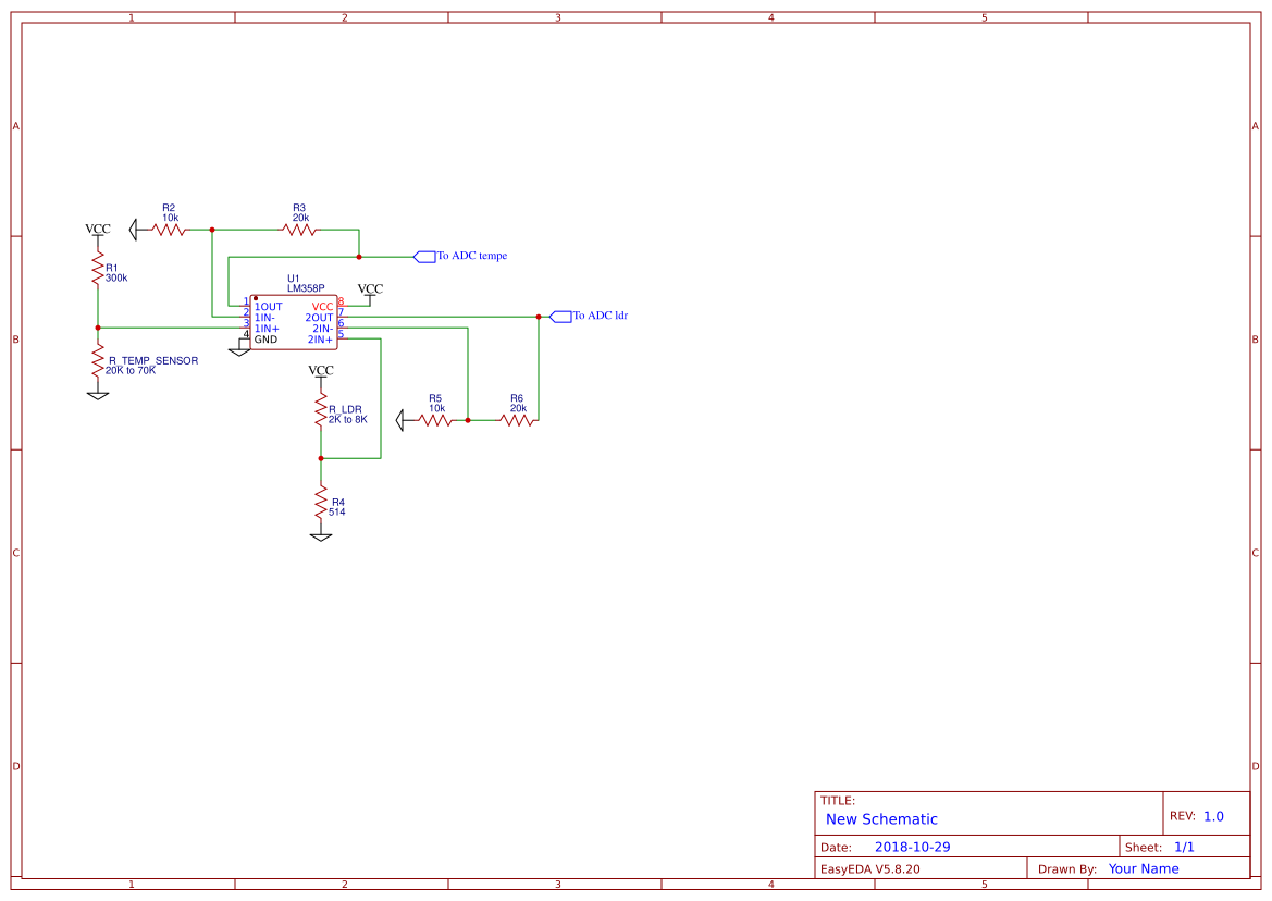 calibration LDR and TEMP - EasyEDA open source hardware lab
