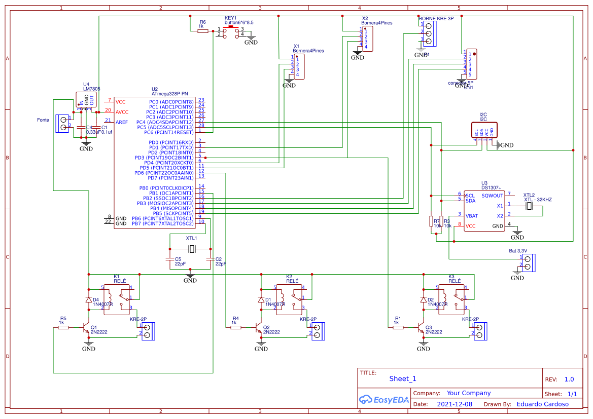 Sistema de controle - Placa mãe - OSHWLab