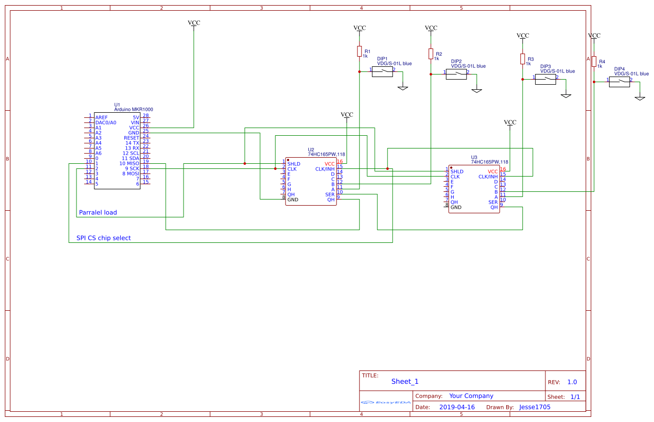 SPI out HC165 - OSHWLab