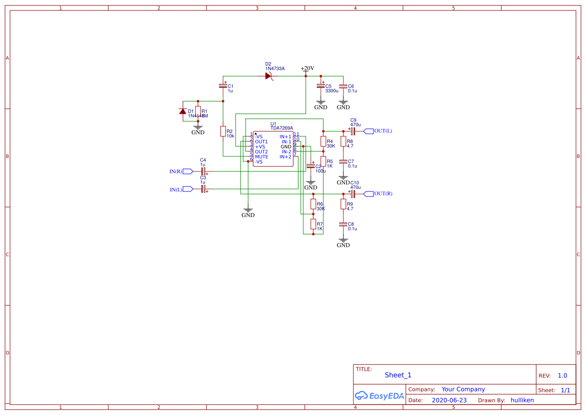 TDA7269A Single Supply Amplifier - OSHWLab