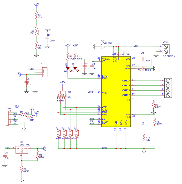 2.5A bioolar stepper motor driver lv8772e - OSHWLab