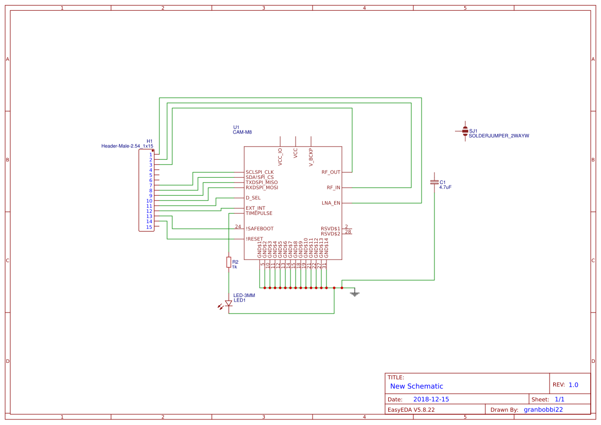 MAX M8Q Minimal Breakout - EasyEDA open source hardware lab