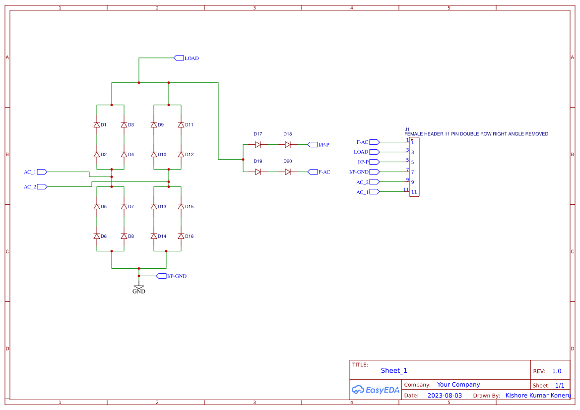 BRIDGE RECTIFIER for MAIN SIGNALS - EasyEDA open source hardware lab