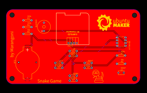 Snake Game com ATtiny85 - OSHWLab