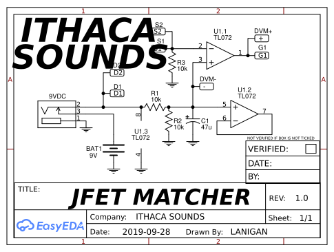 JFET MATCHER - Platform for creating and sharing projects - OSHWLab
