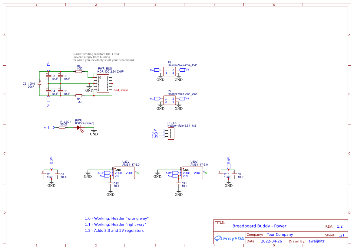 breadboard buddies power - OSHWLab