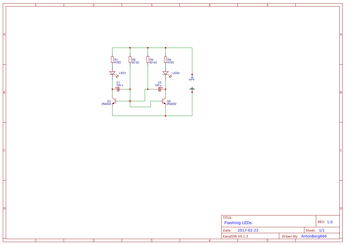 Flashing LEDS - OSHWLab
