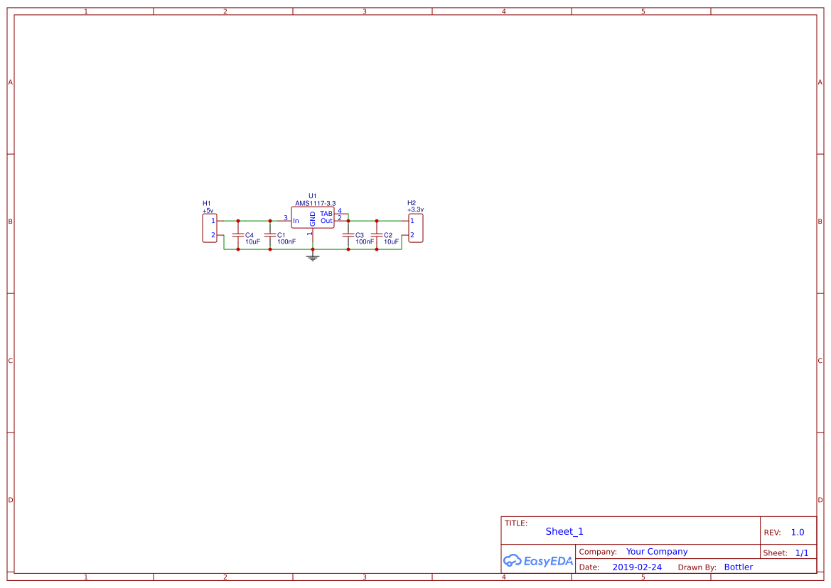 LDO-step_down_3.3v-AMS1117 - Platform for creating and sharing projects - OSHWLab