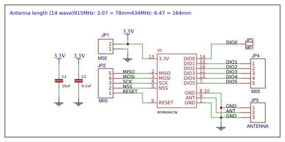 SparkFun RFM69 Breakout (915MHz) - EasyEDA open source hardware lab