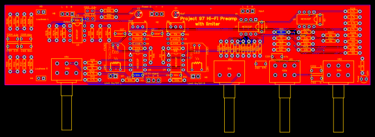 Project 97 Rod Elliott with custom made loudness and limiter - OSHWLab