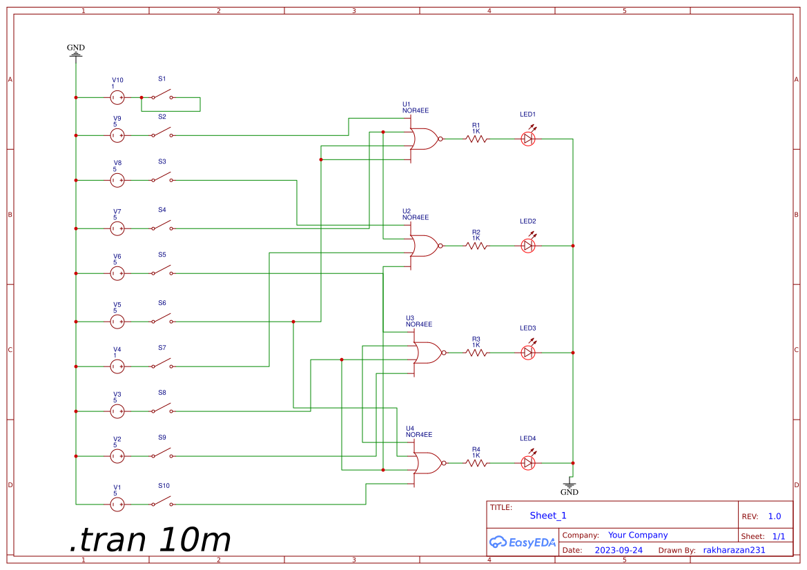 Rangkaian 10 to 4 Encoder - EasyEDA open source hardware lab