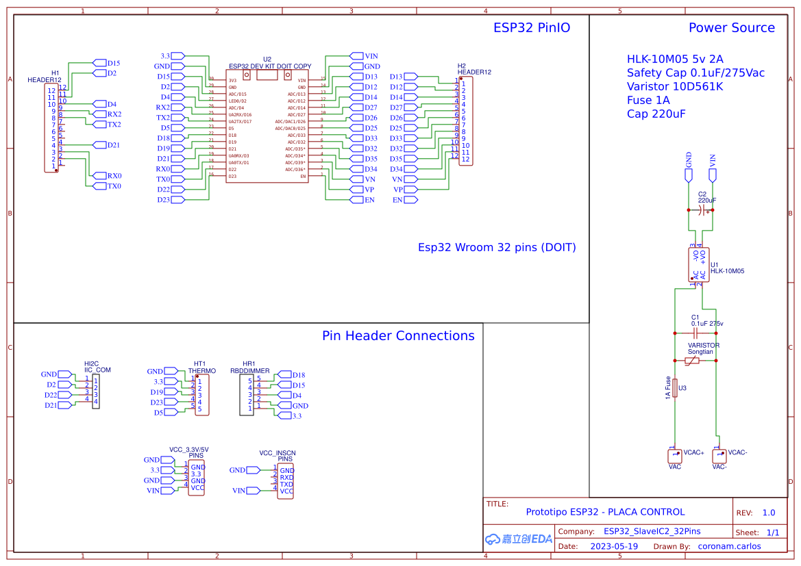 ESP32_SlaveDevBoard - OSHWLab