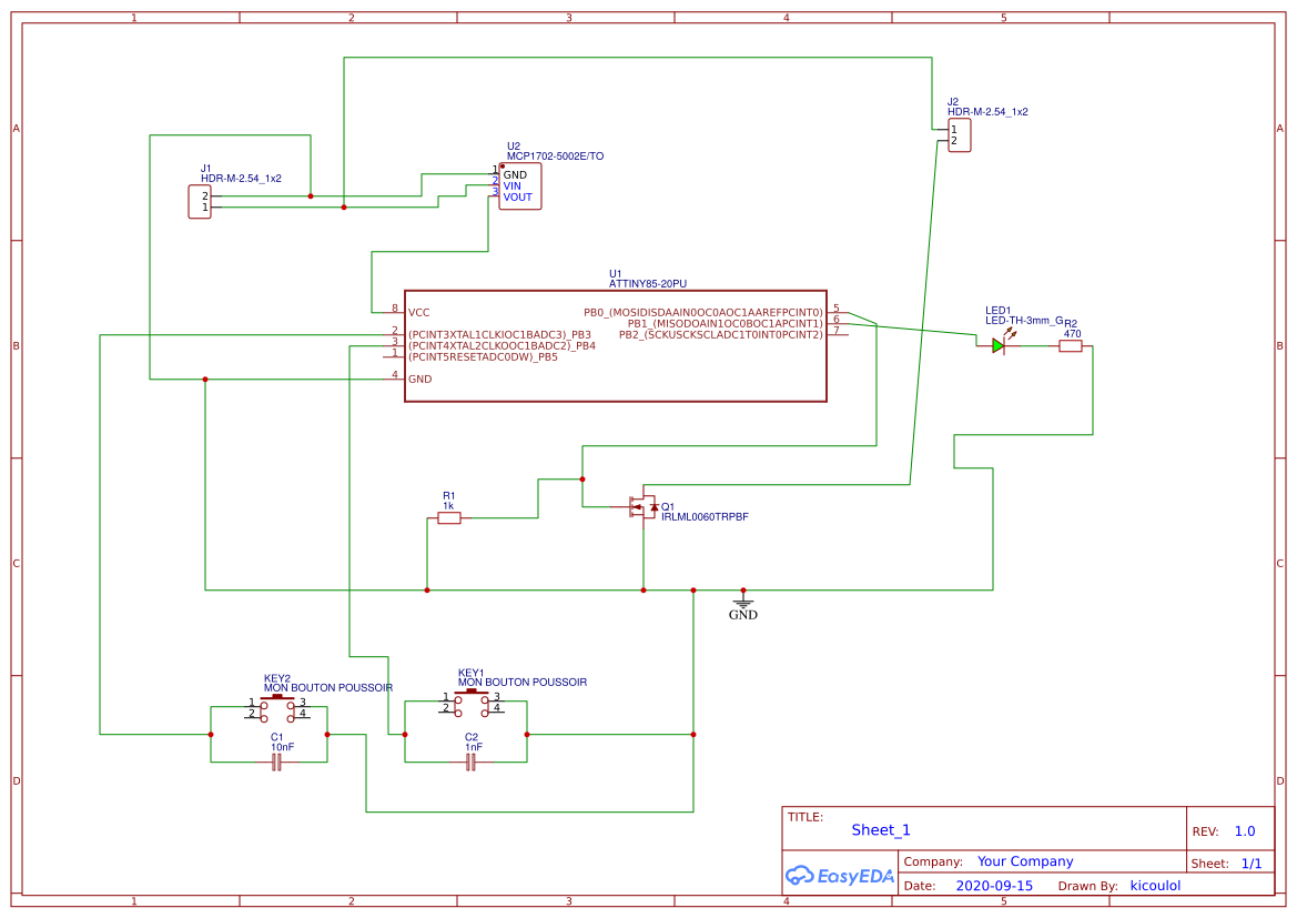Commande ruban led - EasyEDA open source hardware lab