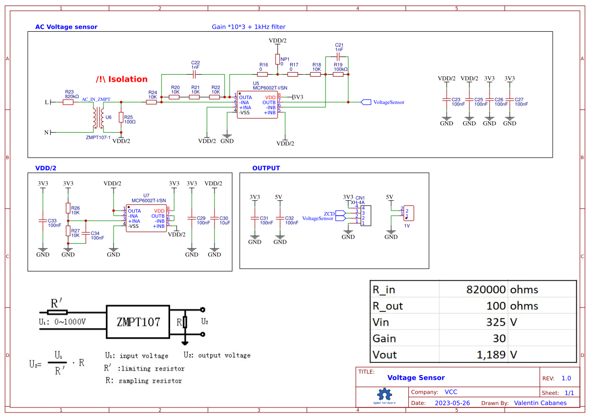 ZCD and AC Voltage sensor + 230V to 5V power supply - OSHWLab
